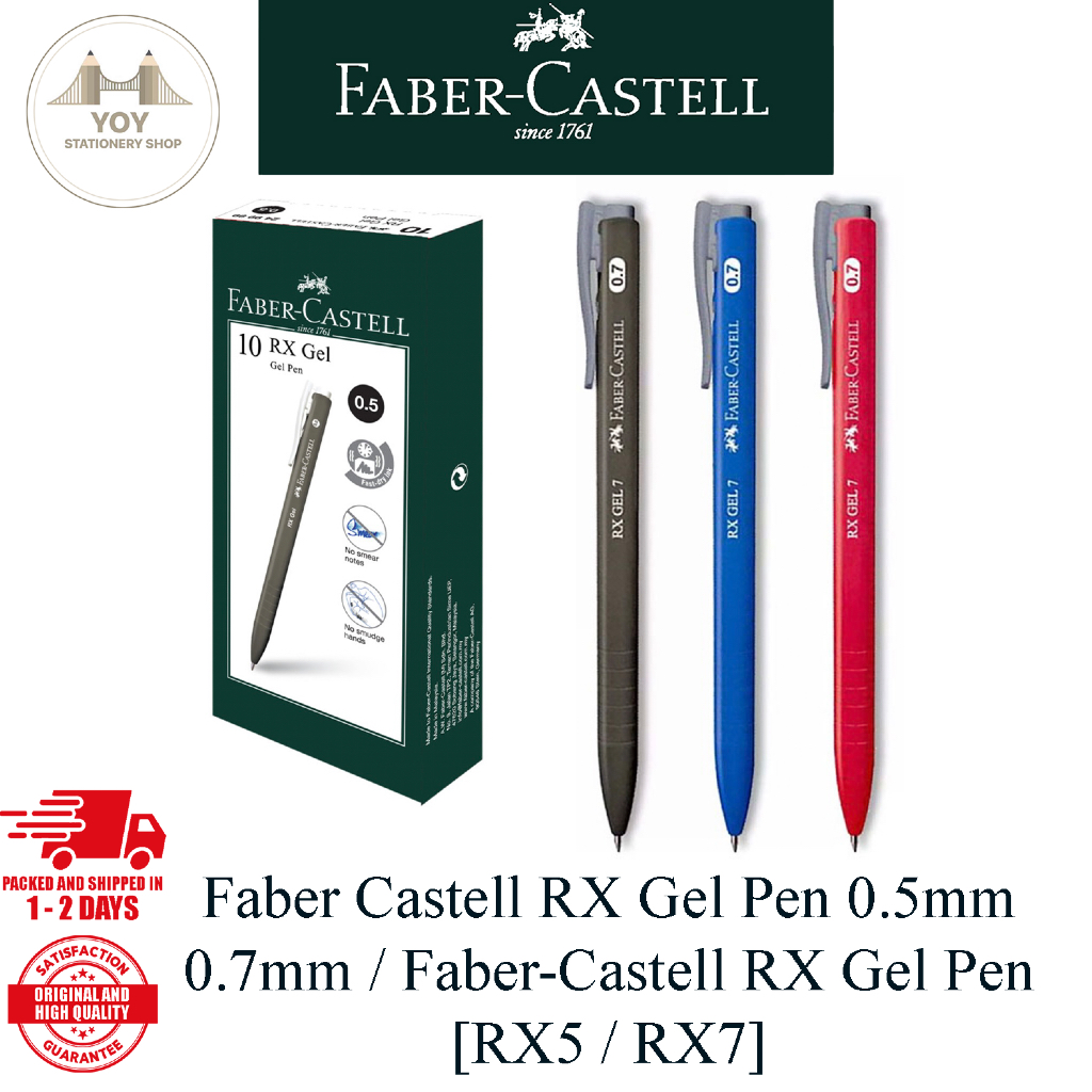 [BOX] Faber Castell RX Gel Pen 0.5mm 0.7mm / Faber-Castell RX Gel Pen 0 ...
