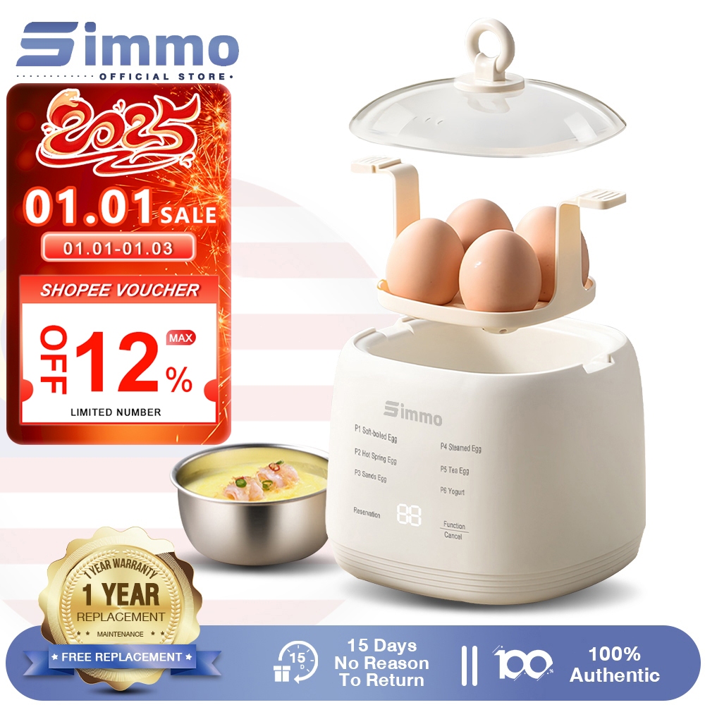 Simmo Electric Egg Boiler Egg Cooker 200W 4 Egg Boiler Capacity ...