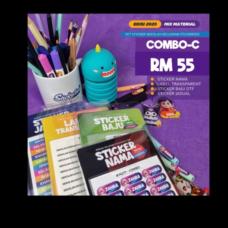STICKER COMBO C NEW DESIGN 2025 | Shopee Malaysia