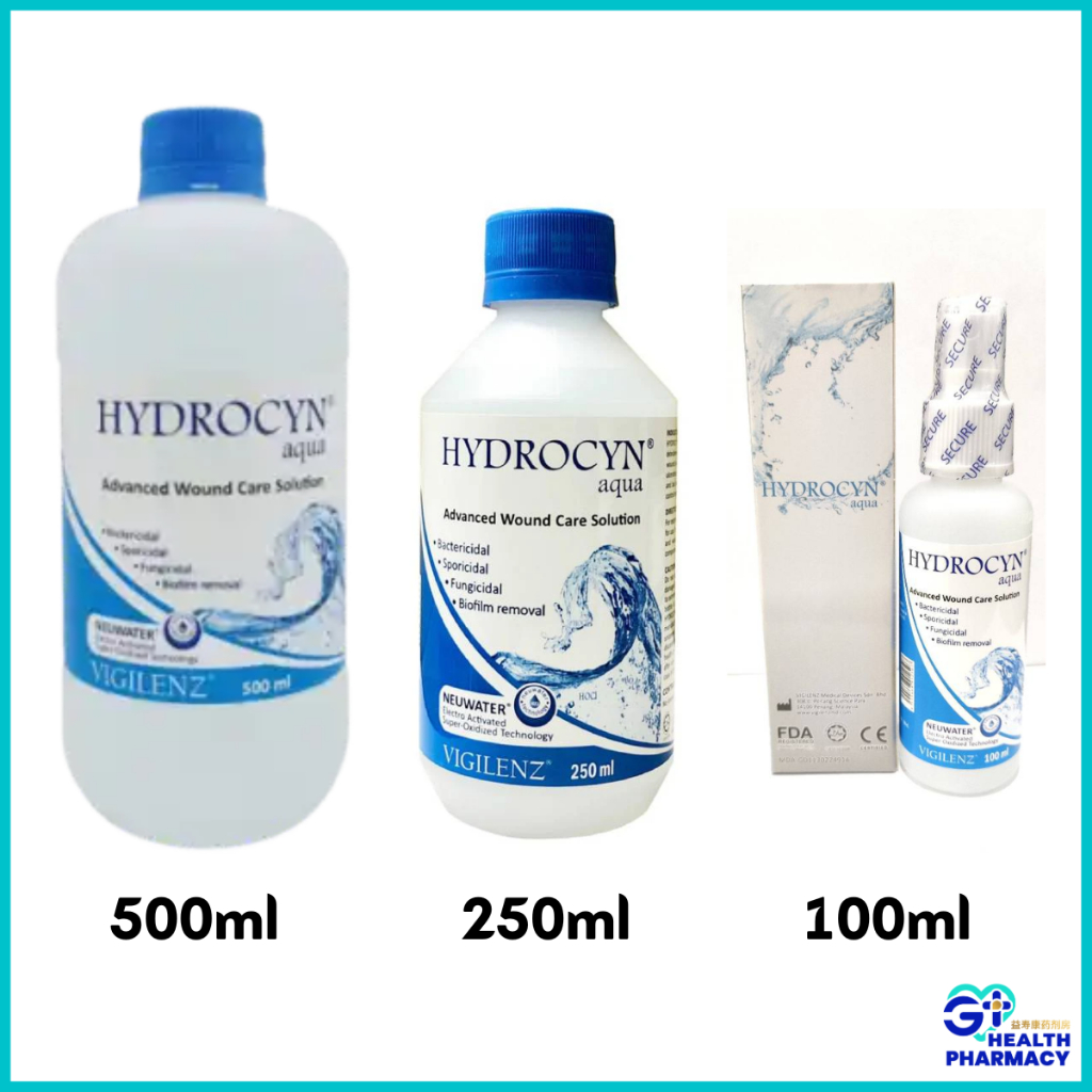 Hydrocyn Aqua Advanced Wound Care Solution 500 ml/250 ml/100 ml (CUCI ...