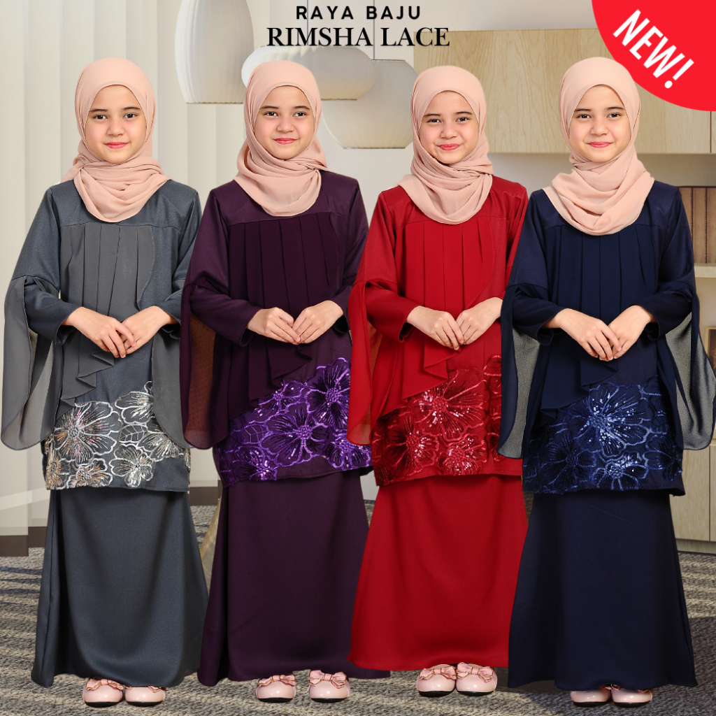 New Arrival Raya Baju Rimsha Suit For Kids dengan Blouse dan Skirt ...