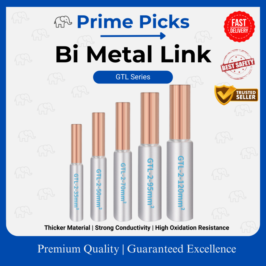 PrimePicks GTL Series Bi-Metal Cable Links - Professional Aluminum-to ...