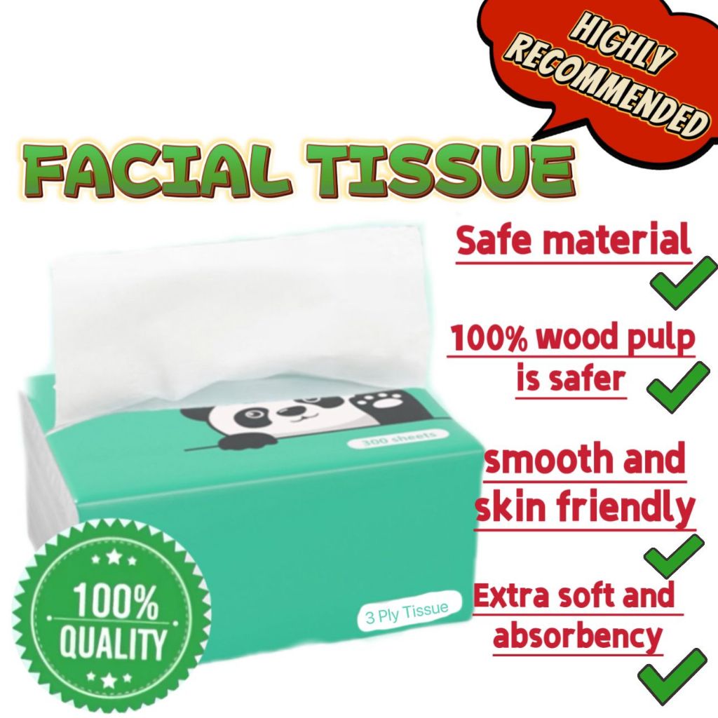 Bamboo Tissue Paper Tisu 20packsX4ply Soft Facial Tissue Green Panda ...