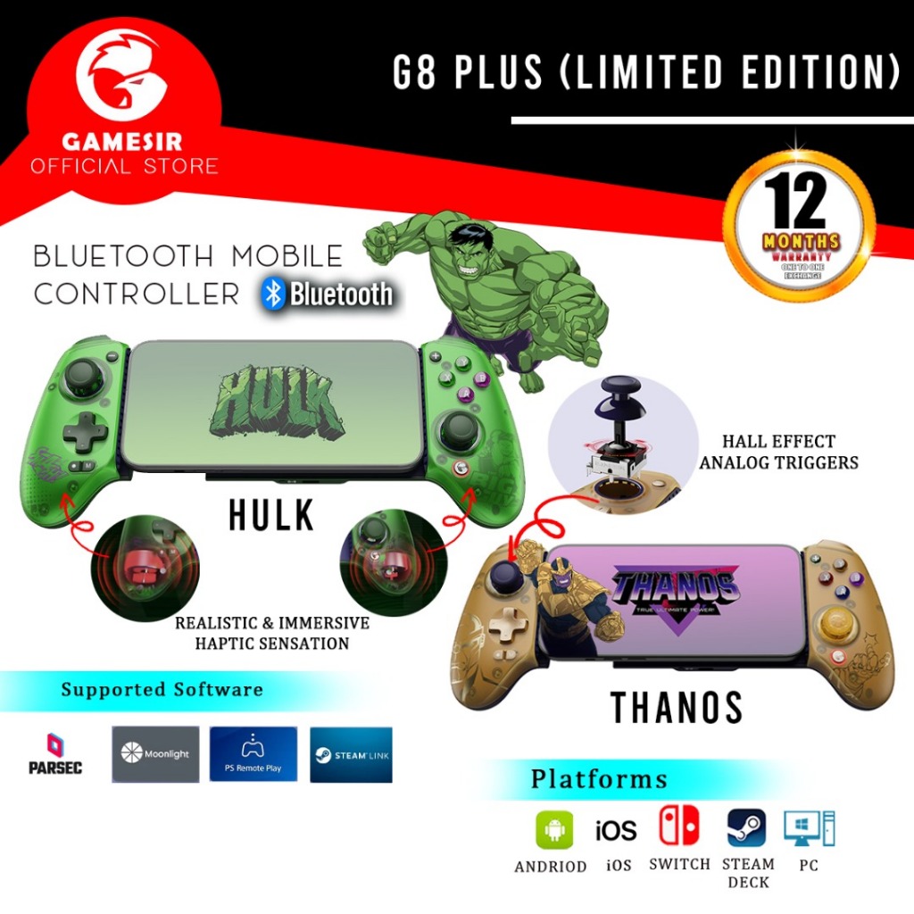 GameSir G8 Plus G8+ Bluetooth Gamepad Mobile Controller with Hall ...