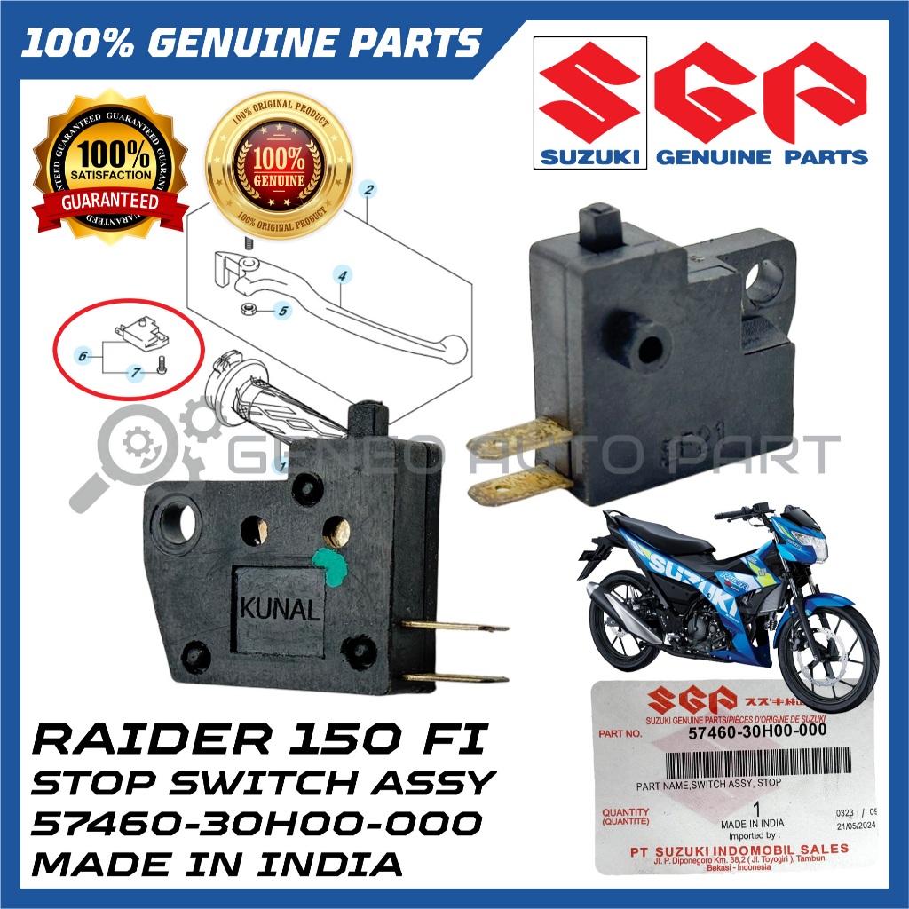 [57460-30H00-000] SUZUKI RAIDER 150 FI FRONT STOP SWITCH ASSY BRAKE ...