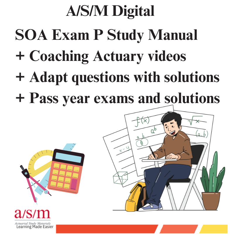 SOA Exam P 6th Edition Study Manual (Digital) & Coaching Actuary Video ...