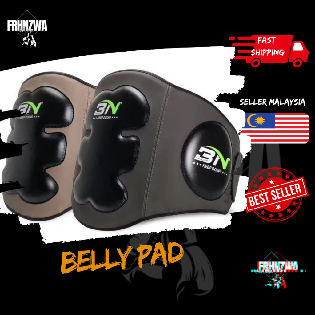 BN MMA Sparring Boxing Muay Thai Belly Pad Stomach Protector Chest ...