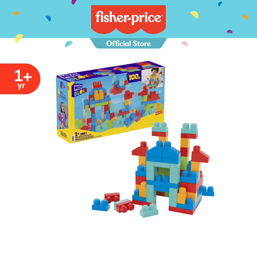 MEGA Bloks Big Box of Blocks 100 pieces (HRR52) | Shopee Malaysia