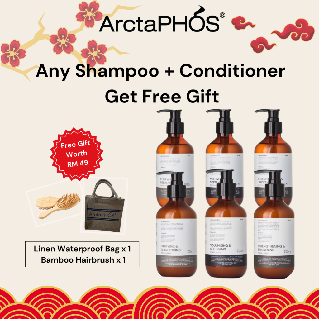 ArctaPHOS Hair Shampoo + Conditioner Set with Linen Waterproof bag ...