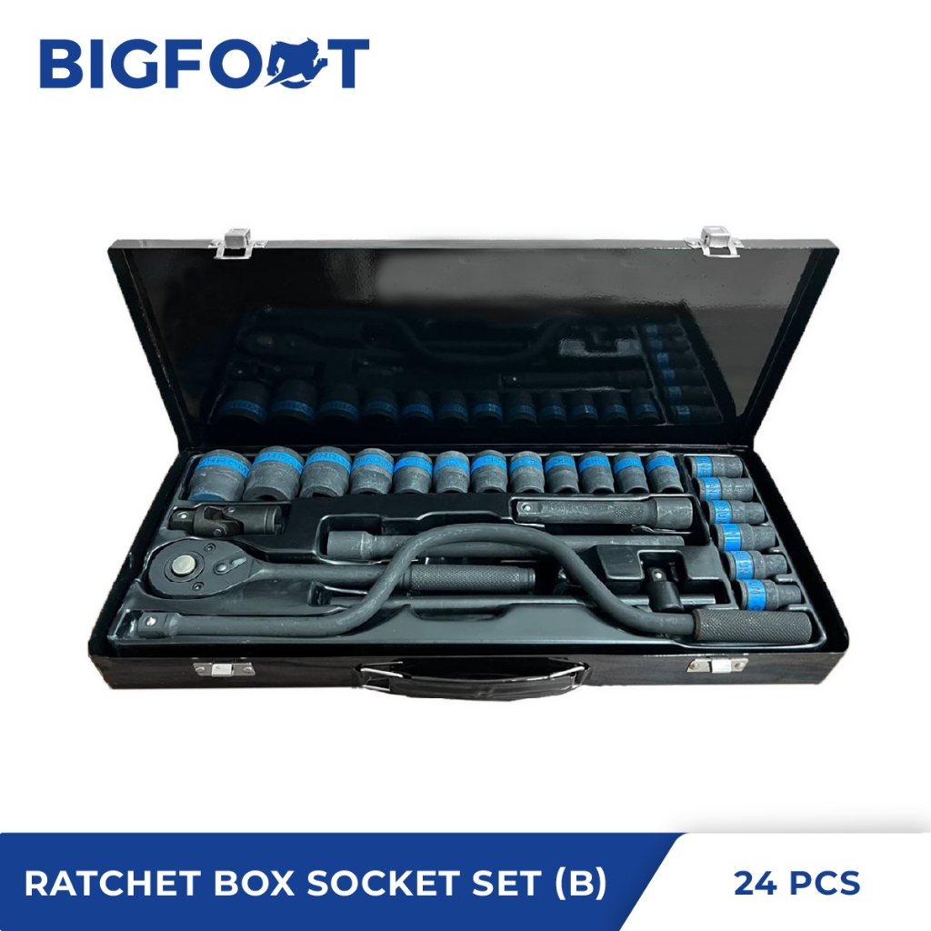24 Pcs Ratchet Box Socket Bit Set Combination Spanner Tool Set Repair ...