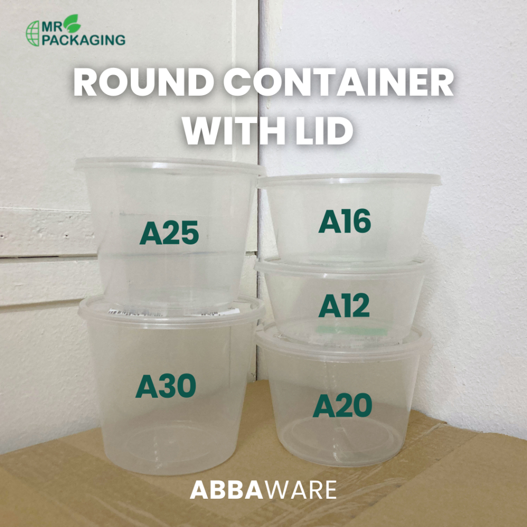 Disposable Microwavable PP Plastic Round Food Container with Lid, Box ...