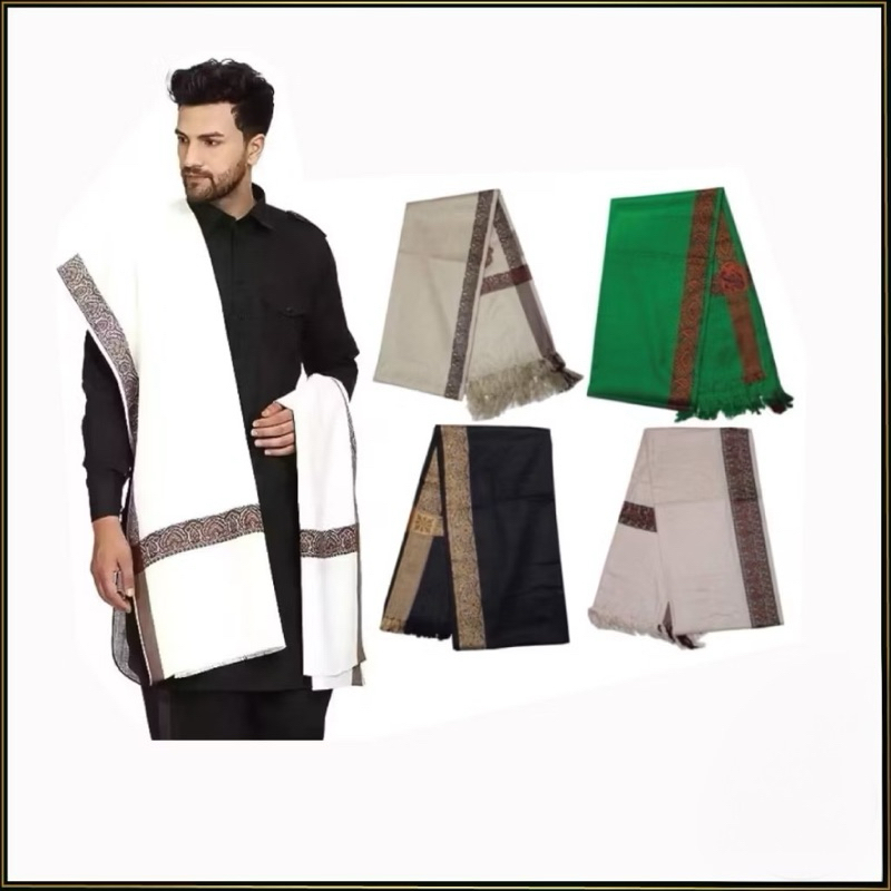 Rida /Ridak Kashmir Kashmiri Pure Shawls Scarves Selendang WARNA HITAM ...
