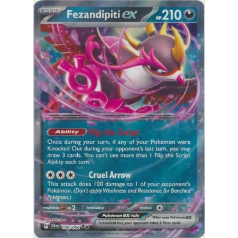 Original Pokémon TCG - Fezandipiti ex 038/064 Shrouded Fable | Shopee ...