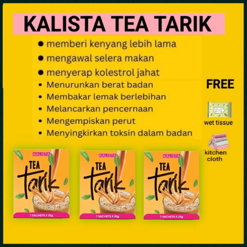 kalista hq tea tarik meal replacement detox fat burner slimming kurus ...
