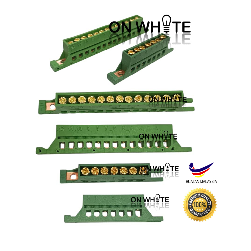 EARTH NEUTRAL LINK TERMINAL WITH GREEN INSULATION EASY TAIPING TO METAL ...