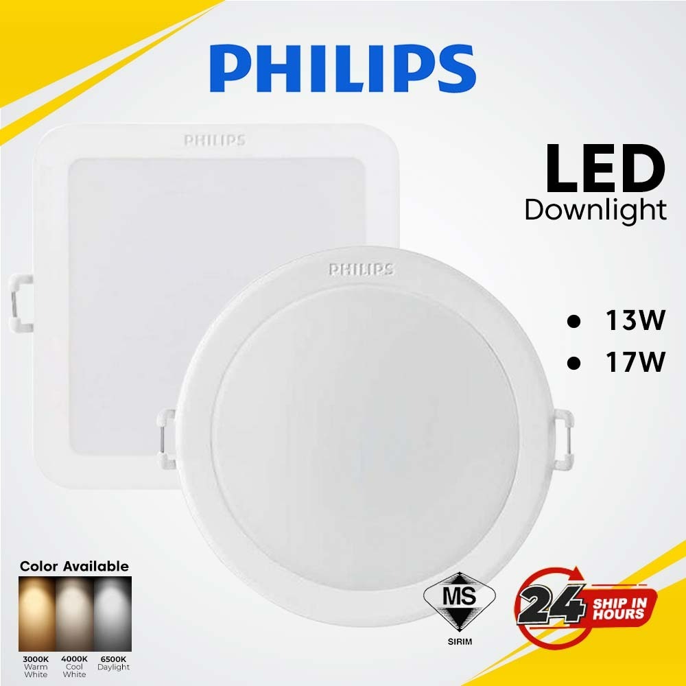 PHILIPS MESON & ERIDANI LED Round & Square Recessed Downlight 9W 4 ...