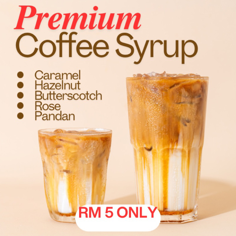 [Ready Stock]Premium Coffee Syrup/Caramel Syrup/Hazelnut Syrup ...