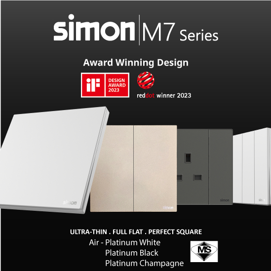SIMON[European Brand] M7 Series White,Grey & Champagne Switch ...