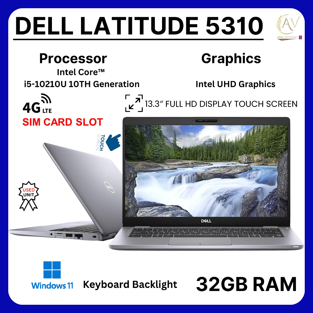 Dell Latitude 5310 Intel Core i5 10th Generation 13.3"FHD Business ...