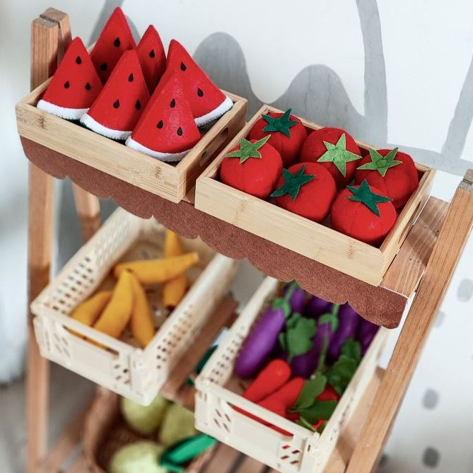 Felt Veges & Fruits PRETEND TOY / Playset / Pretend Play / Mainan ...