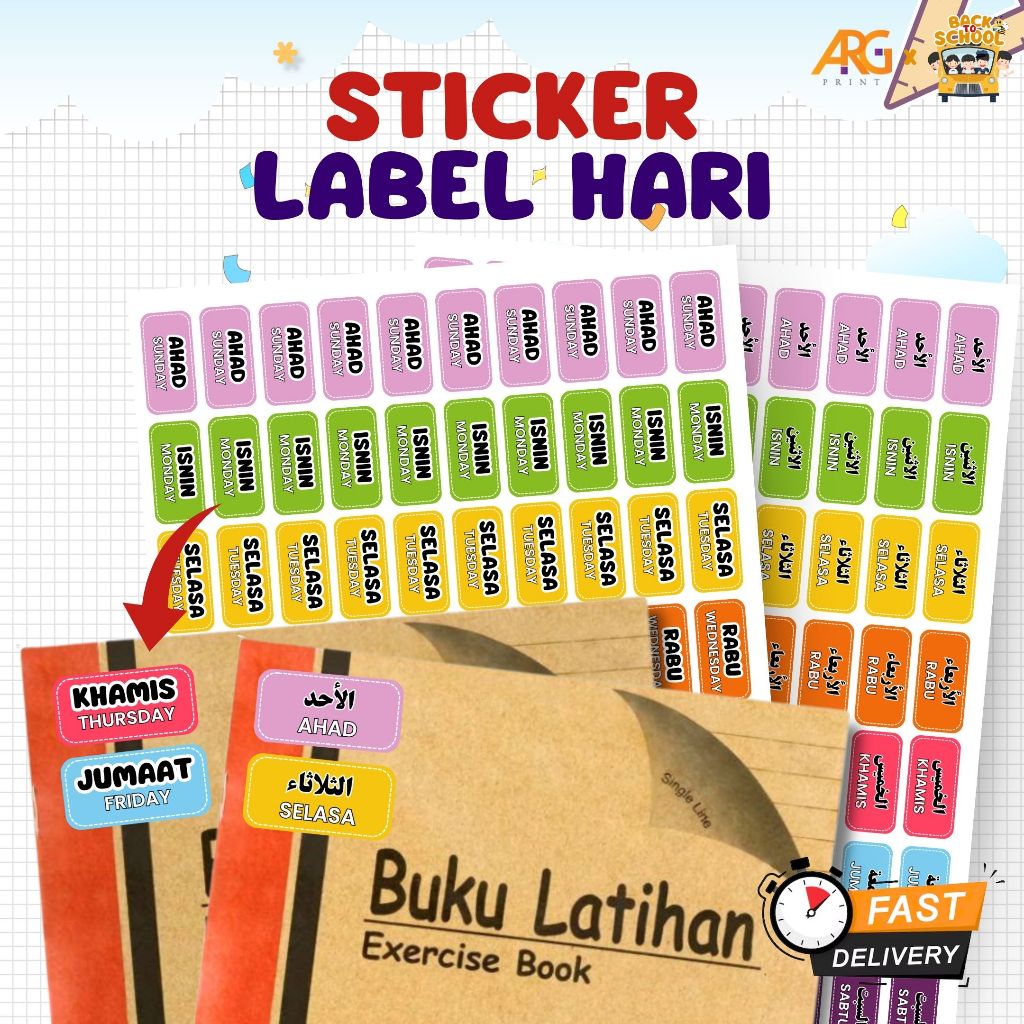 Sticker Label Hari Buku Sekolah (Cartoon) | Shopee Malaysia