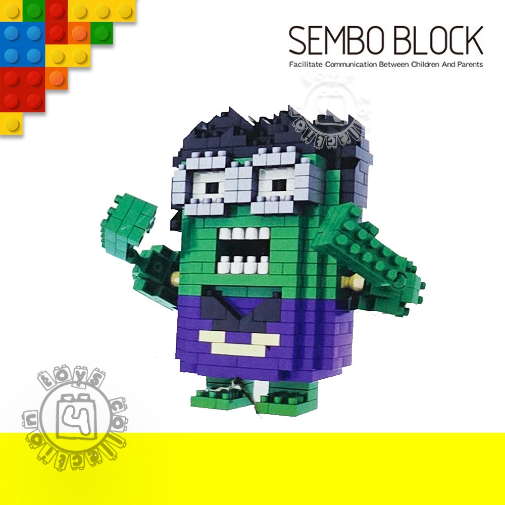 Sembo Block Minions Incredible Hulk Cartoon Creative Nano Diamond ...