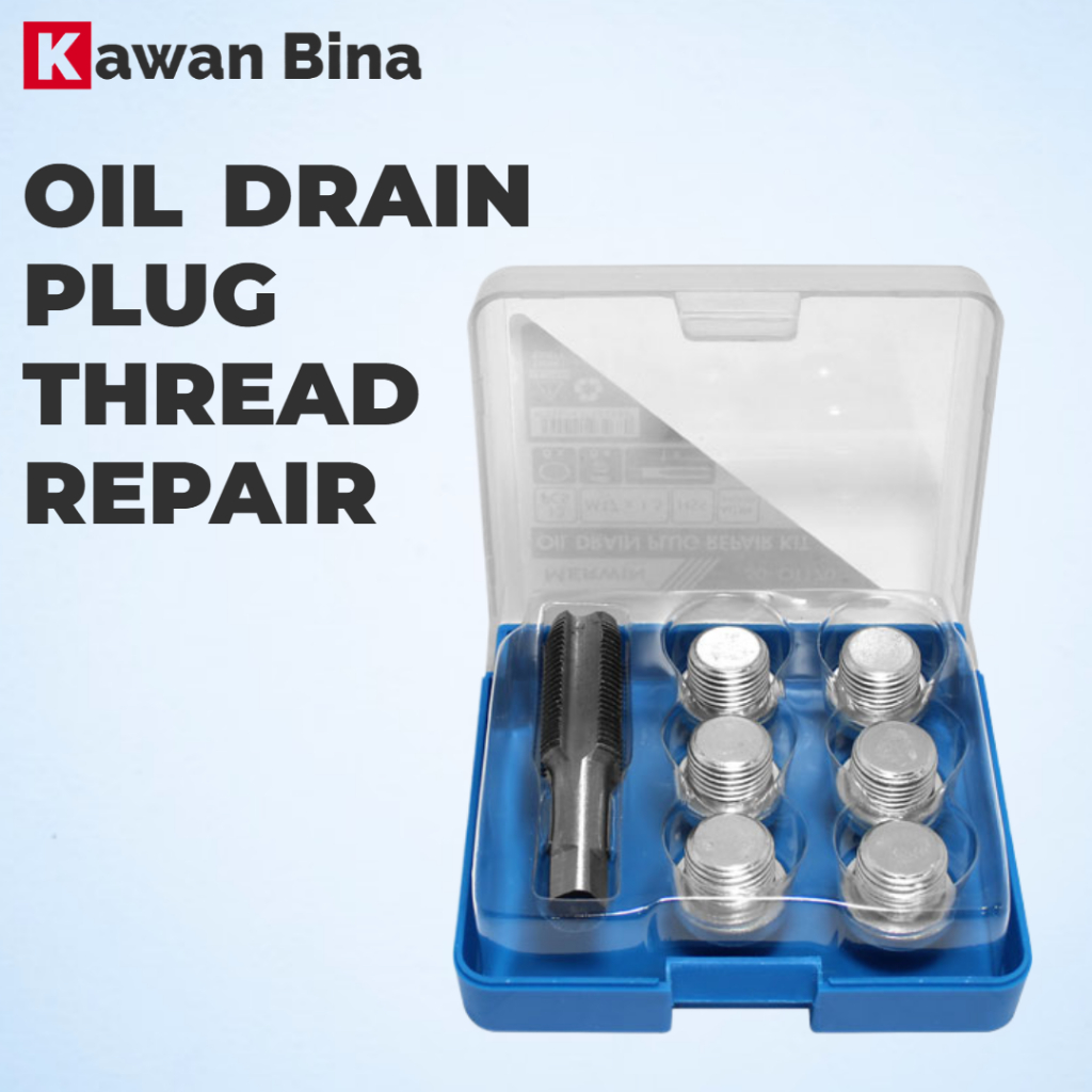 Set Kit Pembaikan Thread Penutup Sump Minyak Oil Sump Plug Pan Thread ...
