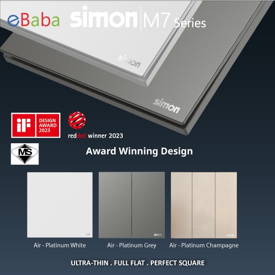 Simon[european Brand] M7 Series White And Grey Switch Switches And Socket