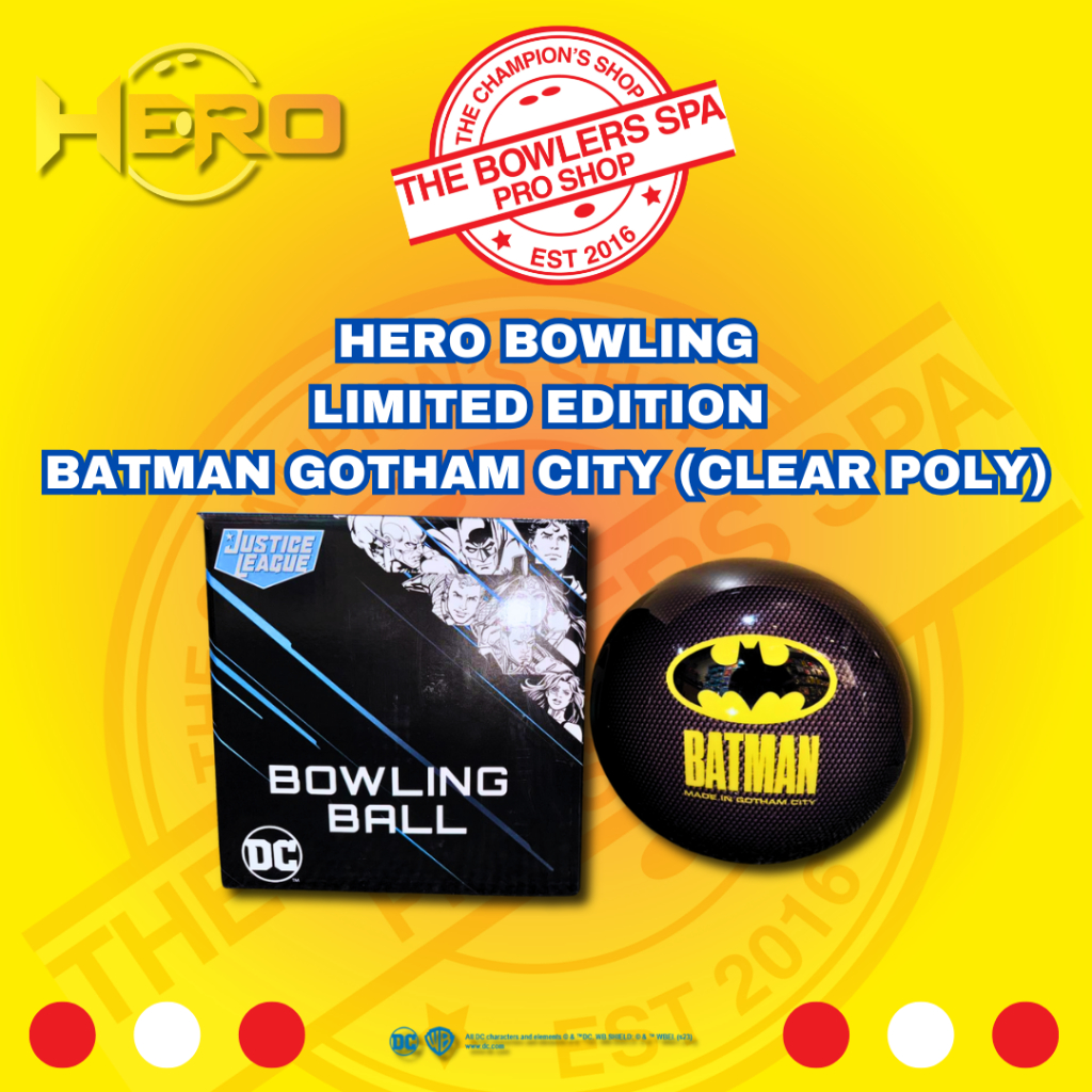 Hero Bowling Limited Edition Batman Gotham City Clear Polyester Bowling ...