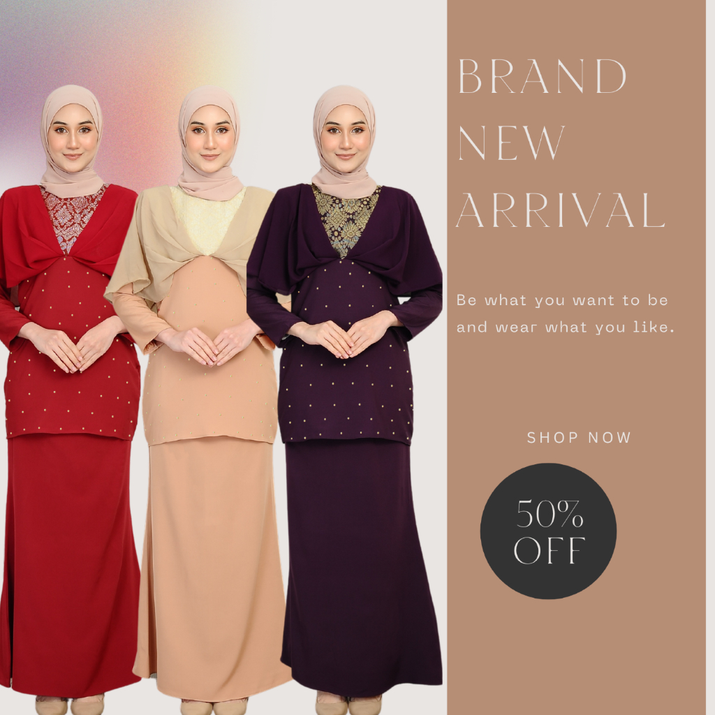 LINDA BAJU KURUNG DEWASA SONGKET RAYA 2025 NEW ARRIVAL IN 8 COLORS ...