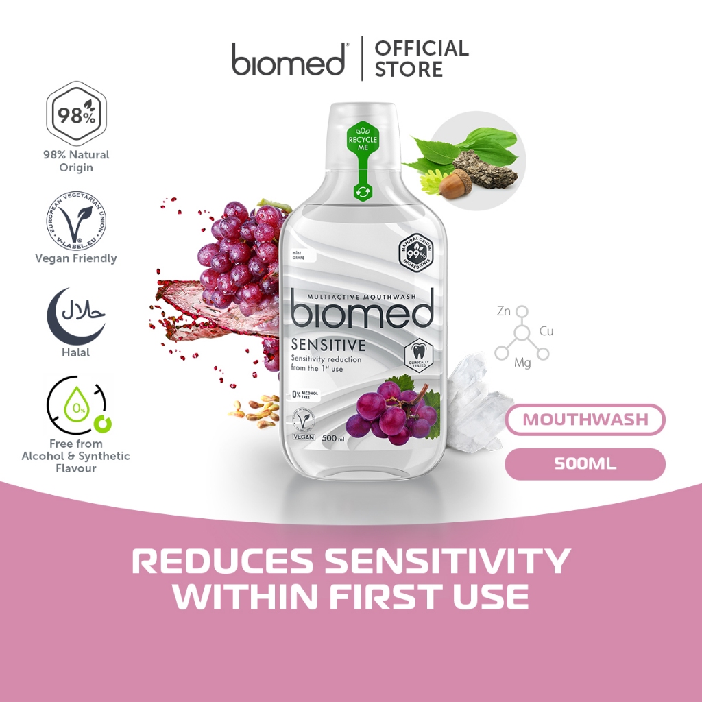 Biomed Sensitive Mouthwash (500ml) | Shopee Malaysia