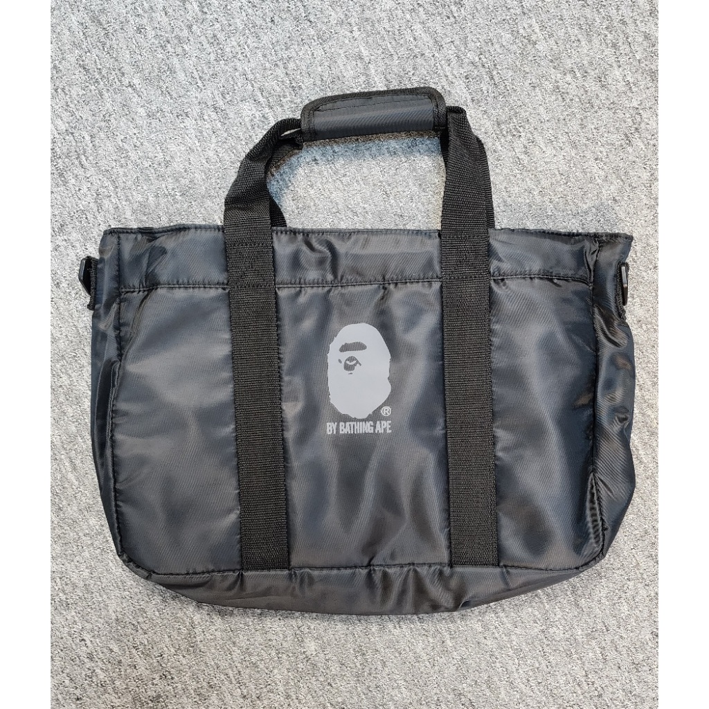 Japan Magazine BAPE APE Full Black Large Shoulder Tote Bag | Shopee ...