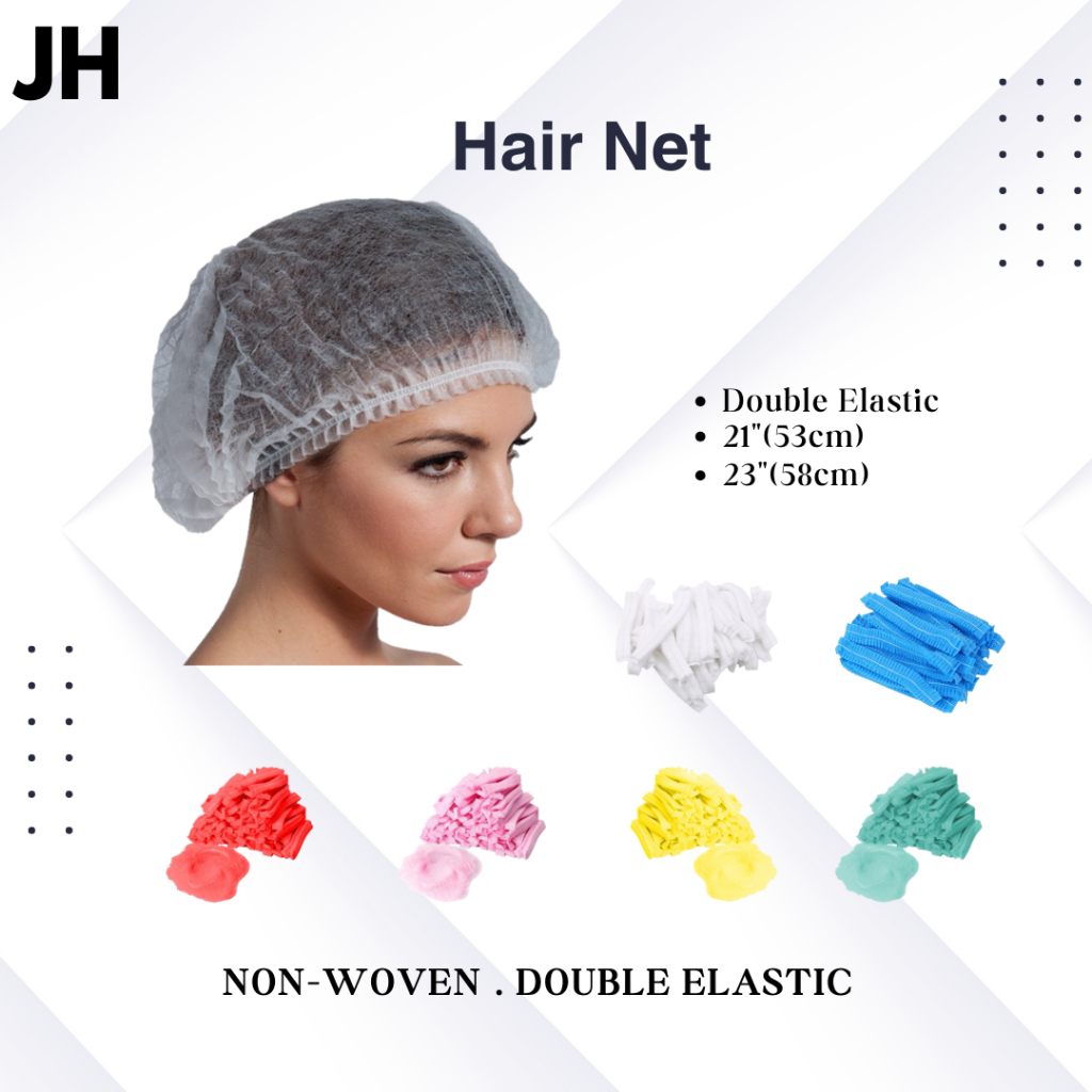 Disposable Non-woven Double Elastic Hair Net 21