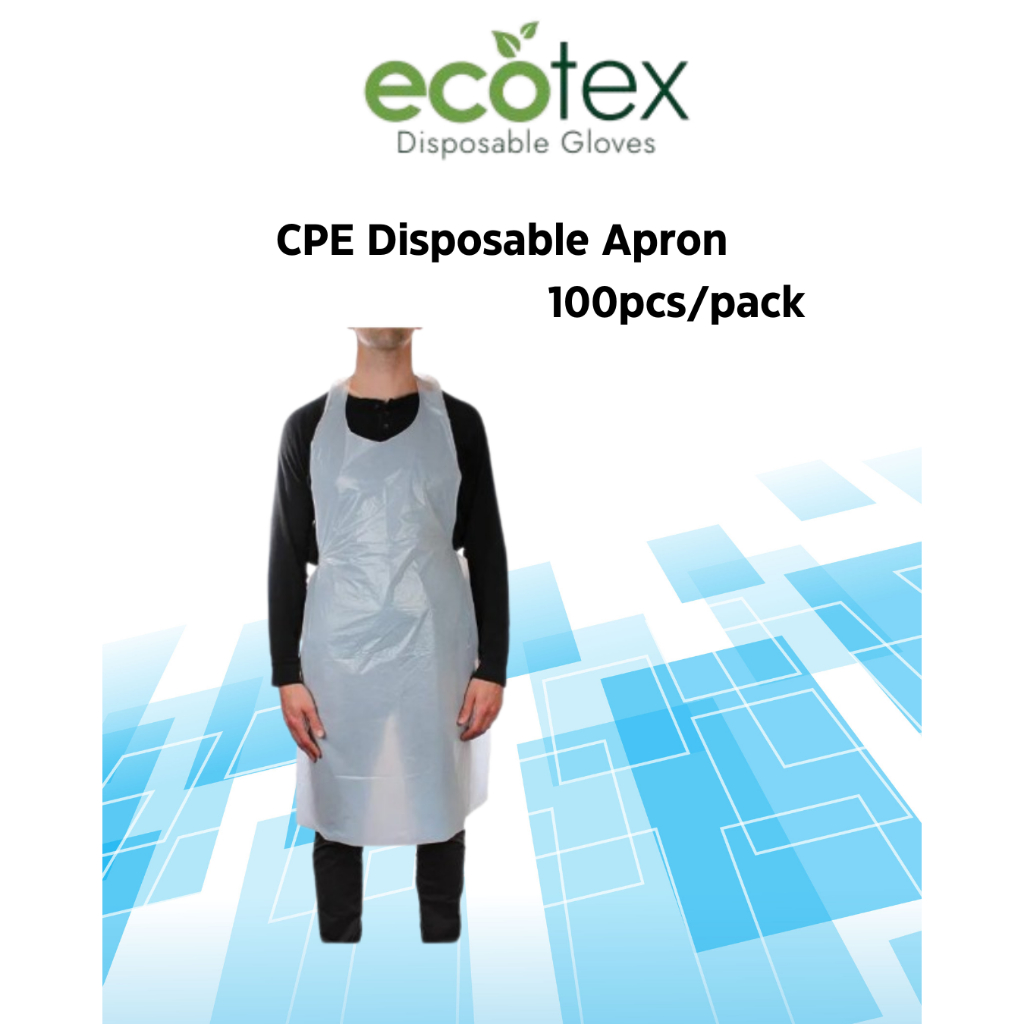 ECOTEX CPE Apron Disposable (100pcs/pack) | Shopee Malaysia