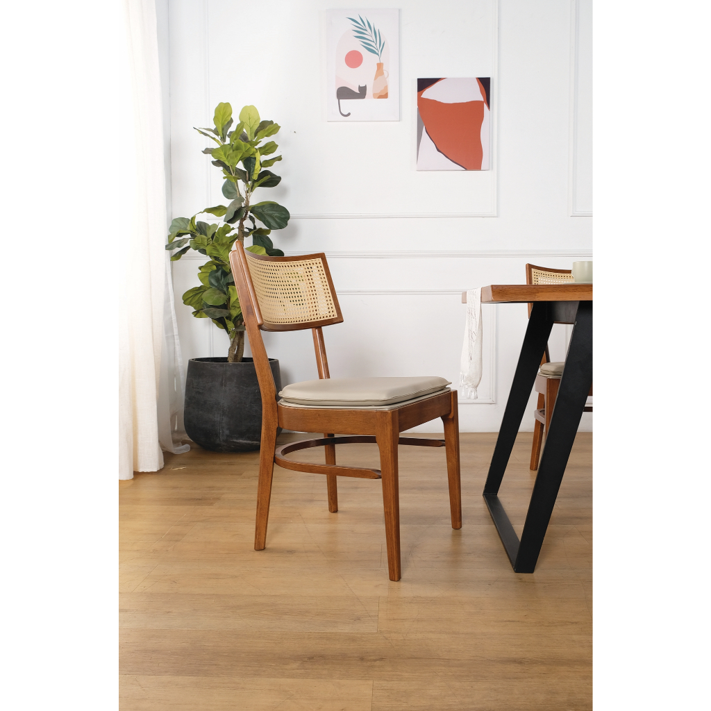 (2 units/set) MODA Zoya Dining Chair Full Solid Rubberwood, Kerusi ...