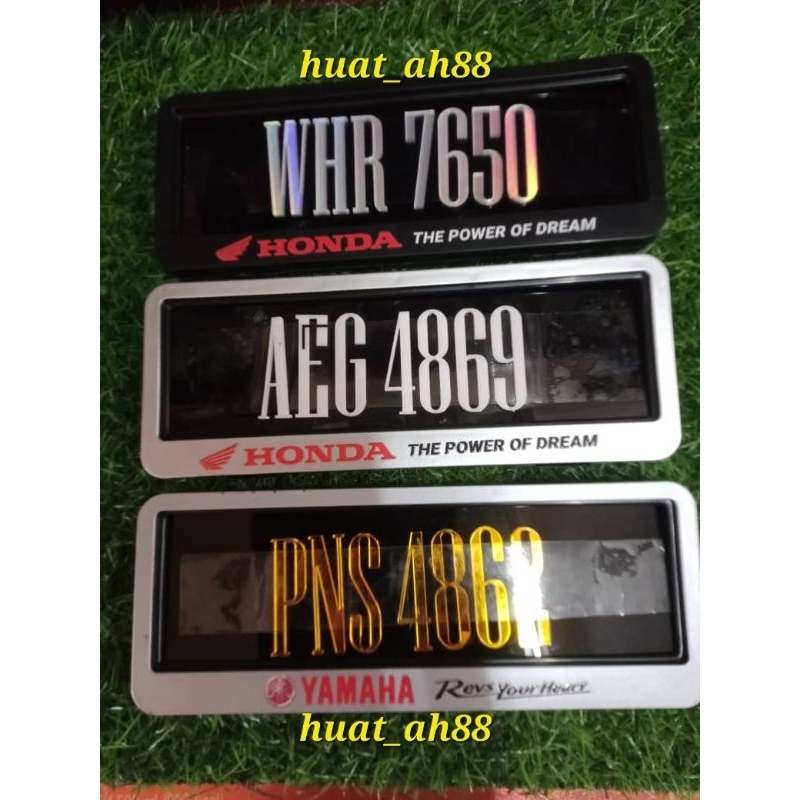 FRAME/CASING Universal Panjang Terbaru Sekali Nombor Plate Motor CODE ...