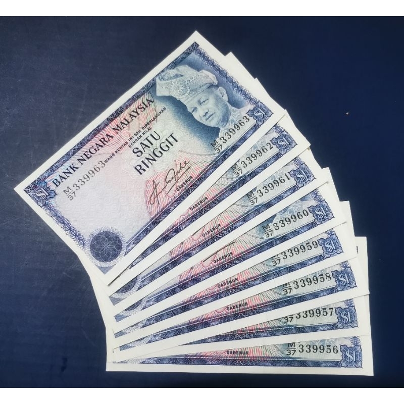 Offer Banknote Malaysia Rm1 Siri 4 With Nice Number 3399XX Condition ...