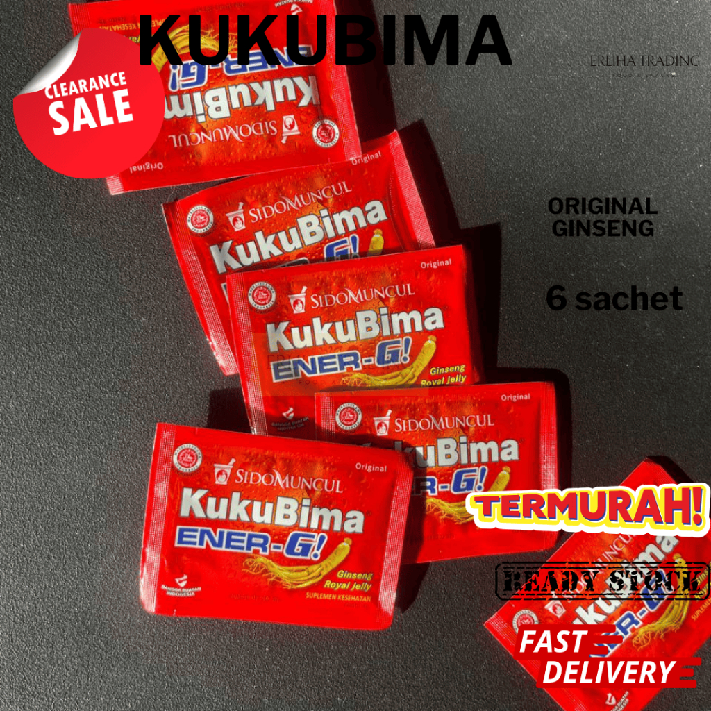 KUKUBIMA ENER G ORIGINAL GINSENG SIDOMUNCUL SATU DUS SATU KOTAK ISI 6 SACHET X 4GRAM | Shopee ...