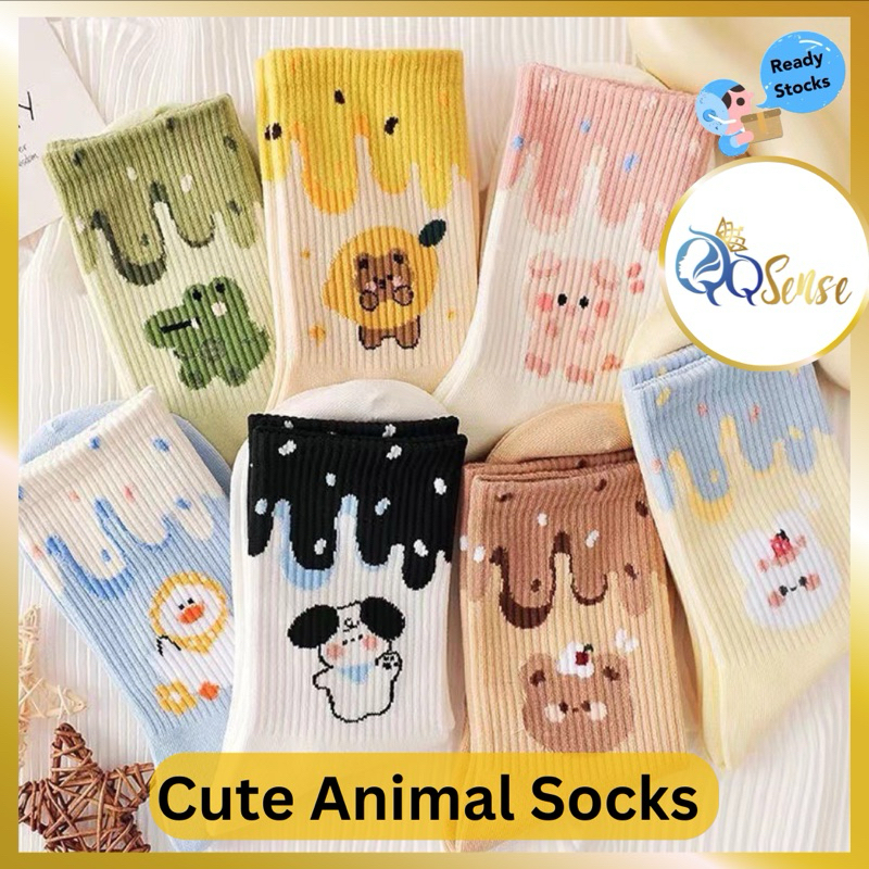 Cute Socks Animal Design Socks 可爱袜子卡通袜子 Ins Style Women Socks Ankle ...