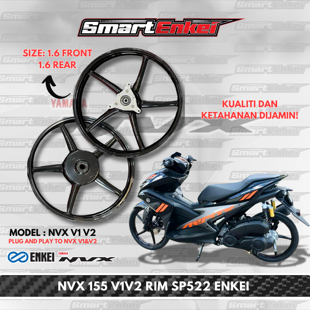 NVX V1/V2 RIM SP522 HITAM ENKEI | Shopee Malaysia