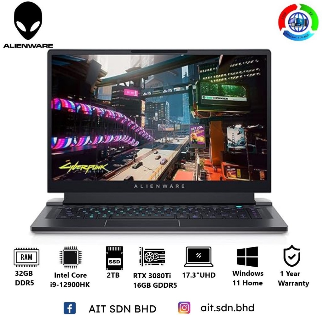 Alienware X17 R2 17.3"UHD 120hz Gaming Laptop Intel Core i9-12900HK ...