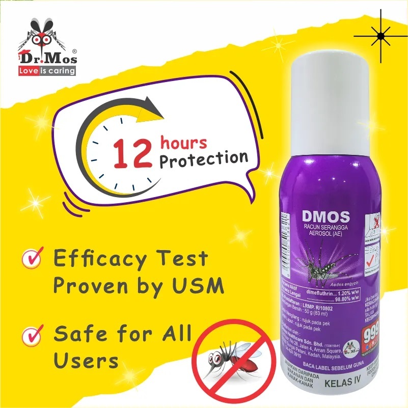 DMOS Mosquito Repellent Spray ( 83ml / 50g ) Anti-Mosquito/ Mosquito ...