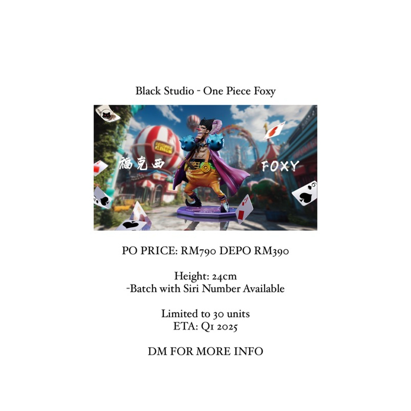 Black Studio - One Piece Foxy | Shopee Malaysia