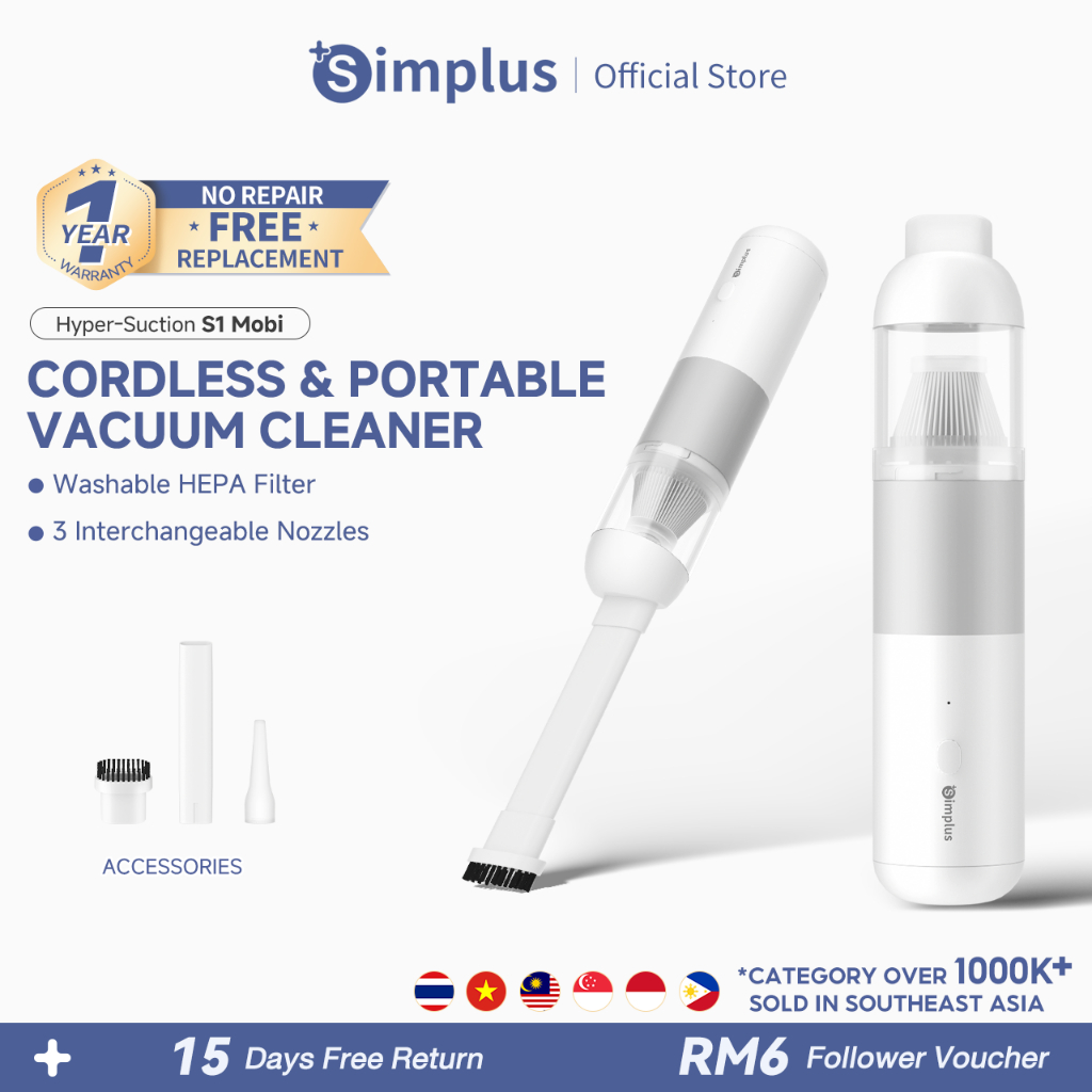 Simplus Handheld Vacuum Cleaner Cordless Dual Use for Home&Car Portable ...