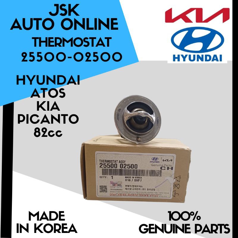 25500-02500 THERMOSTAT (82cc) HYUNDAI ATOS KIA PICANTO SURIA 100% MEW ...