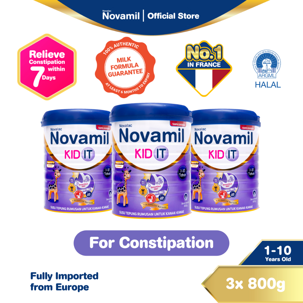 [Bundle of 3] Novamil KID IT Growing Up Milk for Constipation Relief ...