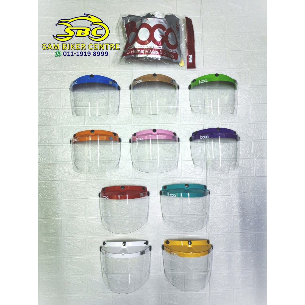 VISOR 100% ORIGINAL BOGO BG-05 COLOUR CAP CLEAR TINTED 2 TONE GREY ...