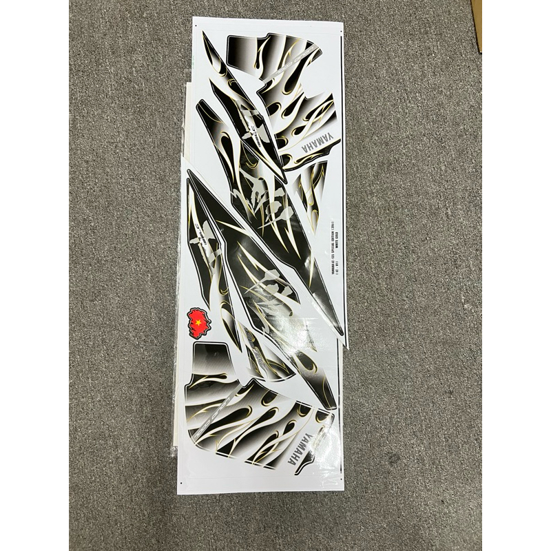 STICKER LC V1 HITAM PUTIH GOLD | Shopee Malaysia