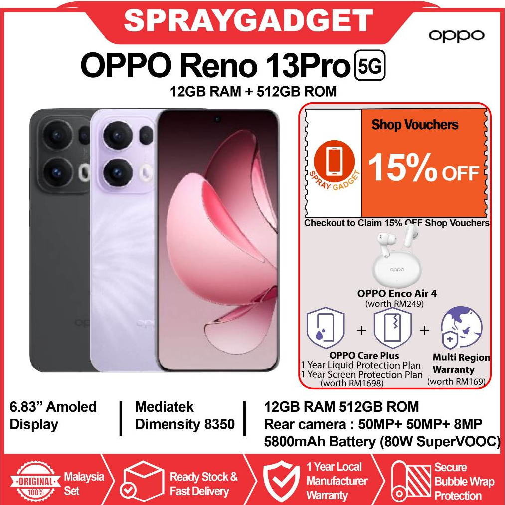 [PROMO] OPPO Reno 13Pro 5G/ reno 13 Pro 5G (12GB RAM + 512GB ROM) 🎁OPPO ...