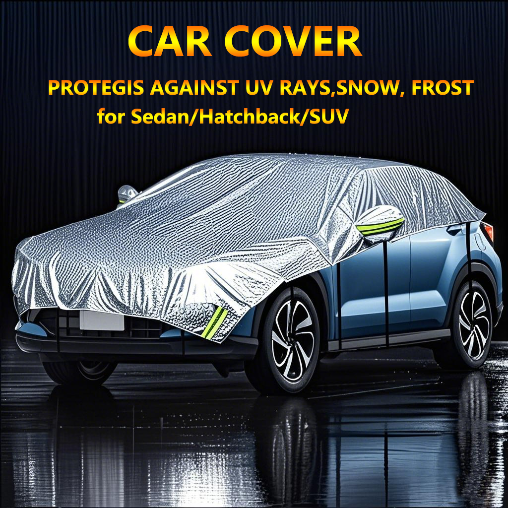 【local Seller】Universal Half Car Cover Outdoor Sun UV Dust Resistant ...